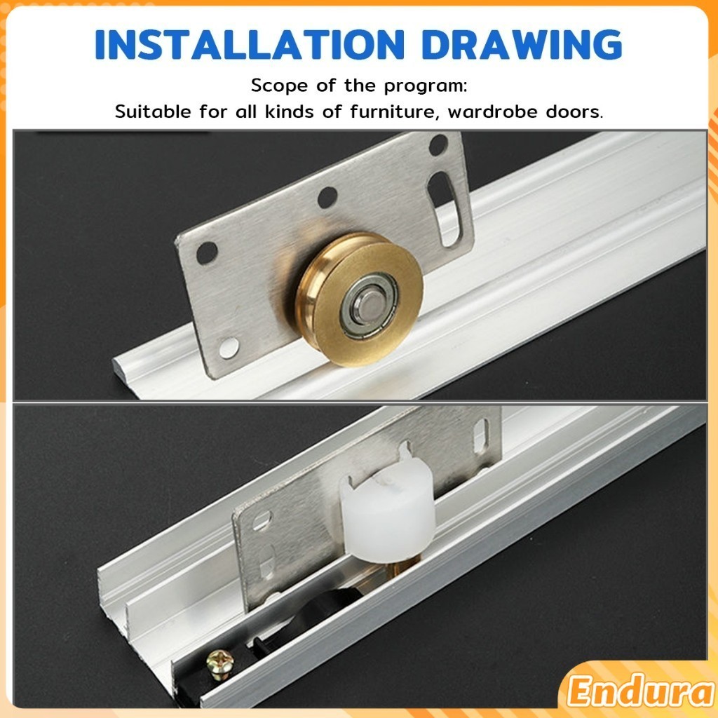 E.A Sliding Door Rollers Wardrobe Nylon Pulley Hanging Wheel Cabinet ...