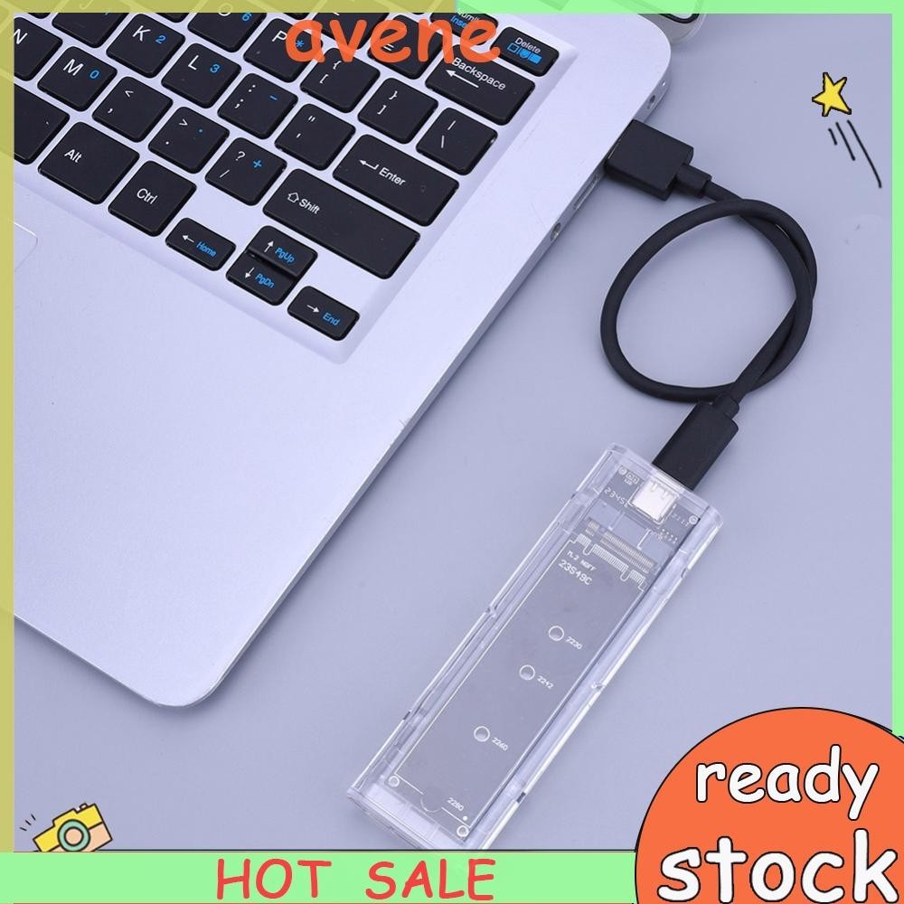 M.2 NGFF SATA Clear SSD External Enclosure USB3.1 Type C 10Gbps B-Key B ...