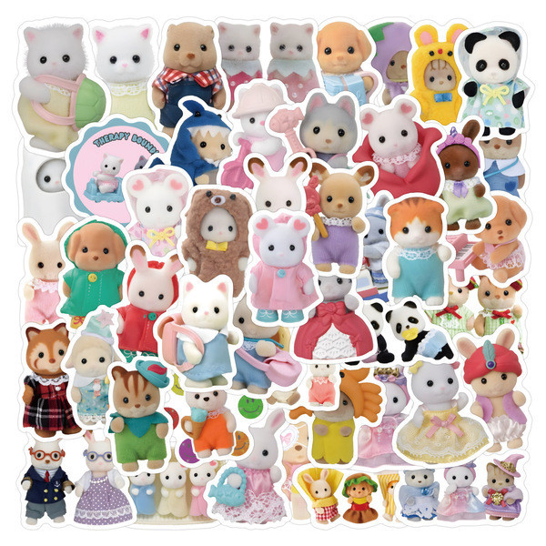 Steve 60pcs Calico Critters Graffiti Stickers Decoration Notebook ...