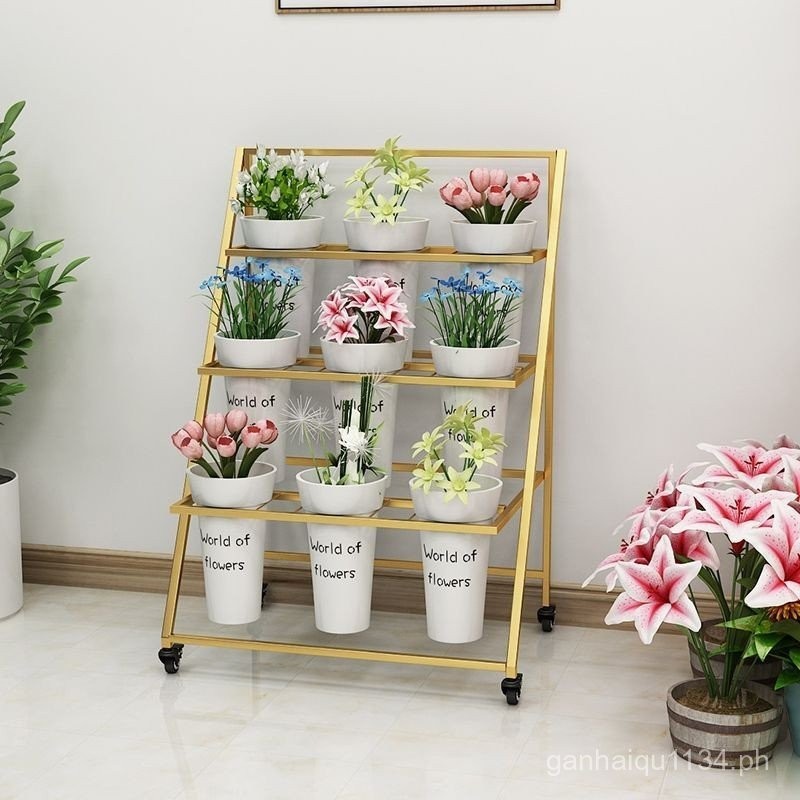 Flower Shop Flower Display Stand Folding Flower Stand Movable Car ...