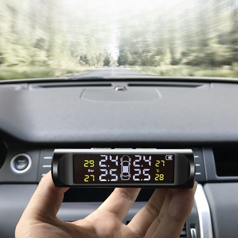 Intelligent TPMS Solar Tyre Pressure Monitoring System Parking Sensors ...