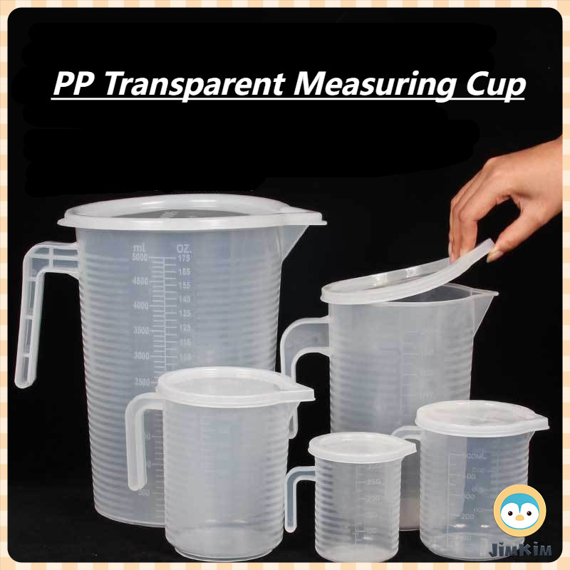 JimKim Clear Plastic Measuring Cup Pitcher Liquid Measure Jug Cup ...