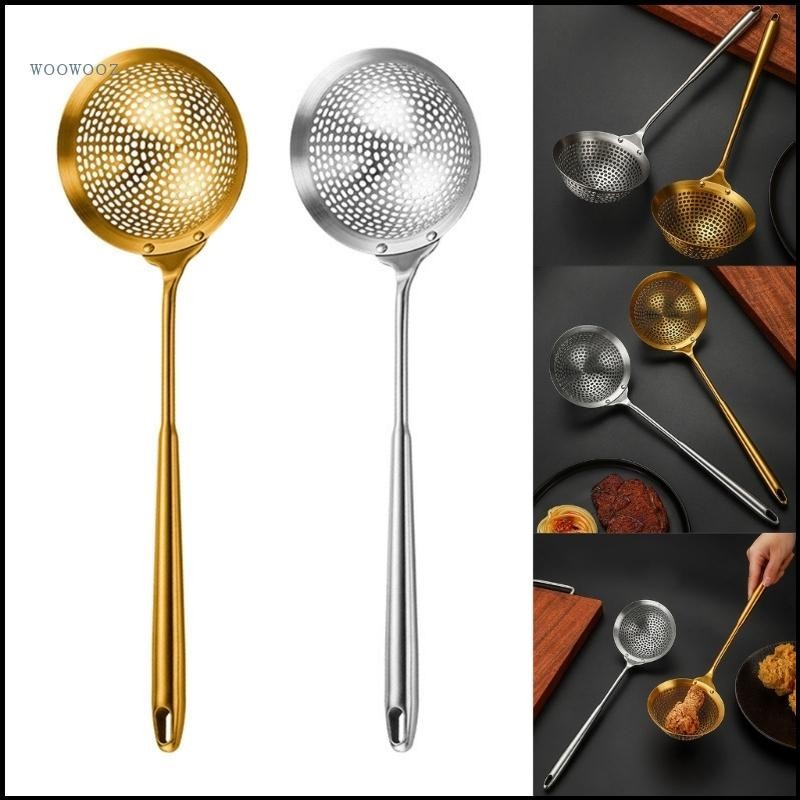 WOOW Slotted Spoon With Ergonomic Handle Stainless Skimmer with ...