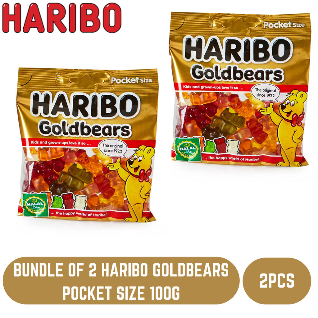 (Bundle Of 2) Haribo Goldbears Pocket Size 100g | Shopee Philippines