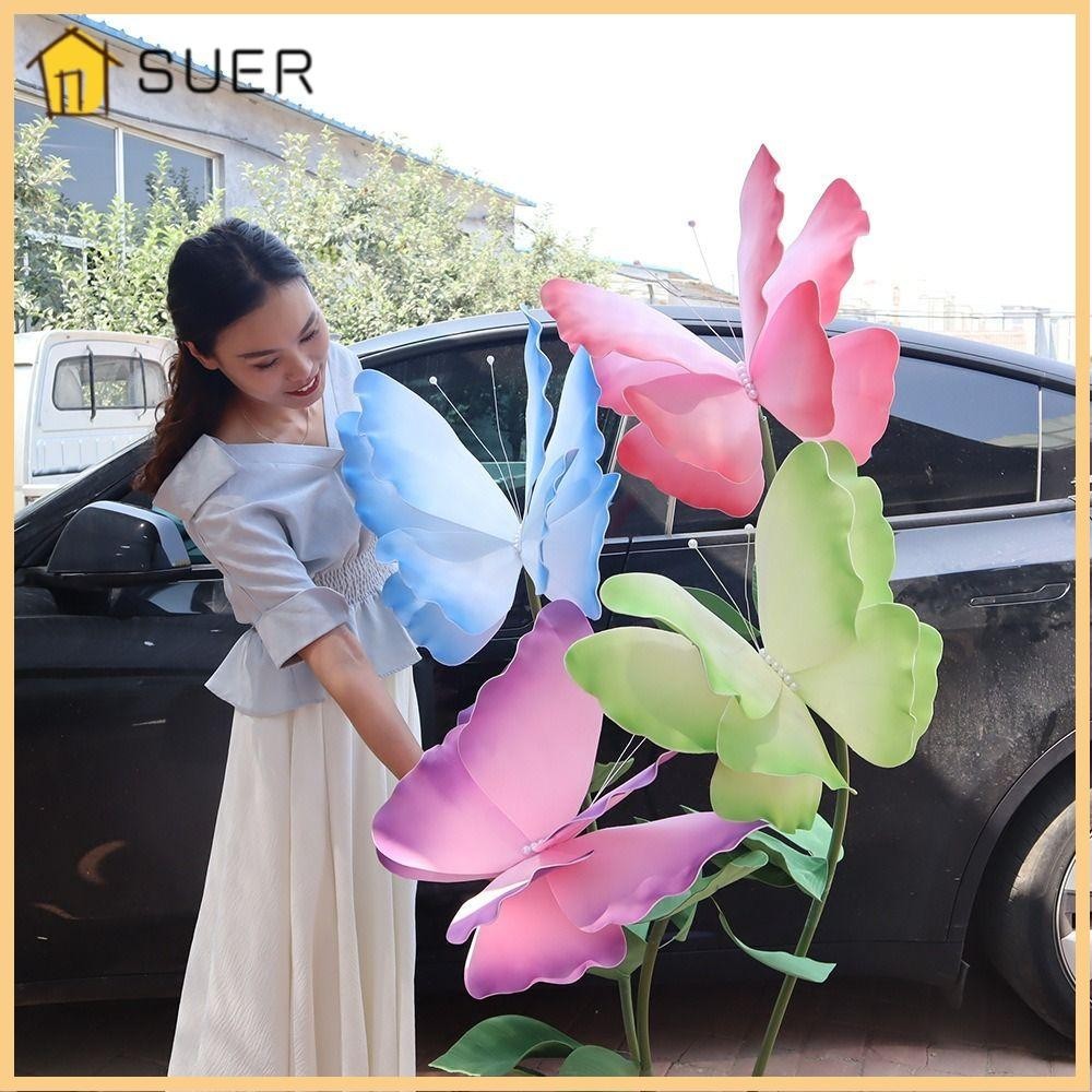 SUER1EN Giant Crepe Paper Butterfly, 50cm Artificial Simulated Fake ...