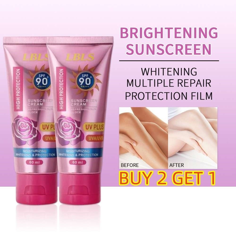 kiss beauty Skin Care Facial Sunscreen Cream SPF 90+ Sunblock Lotion 60ml | Shopee Philippines