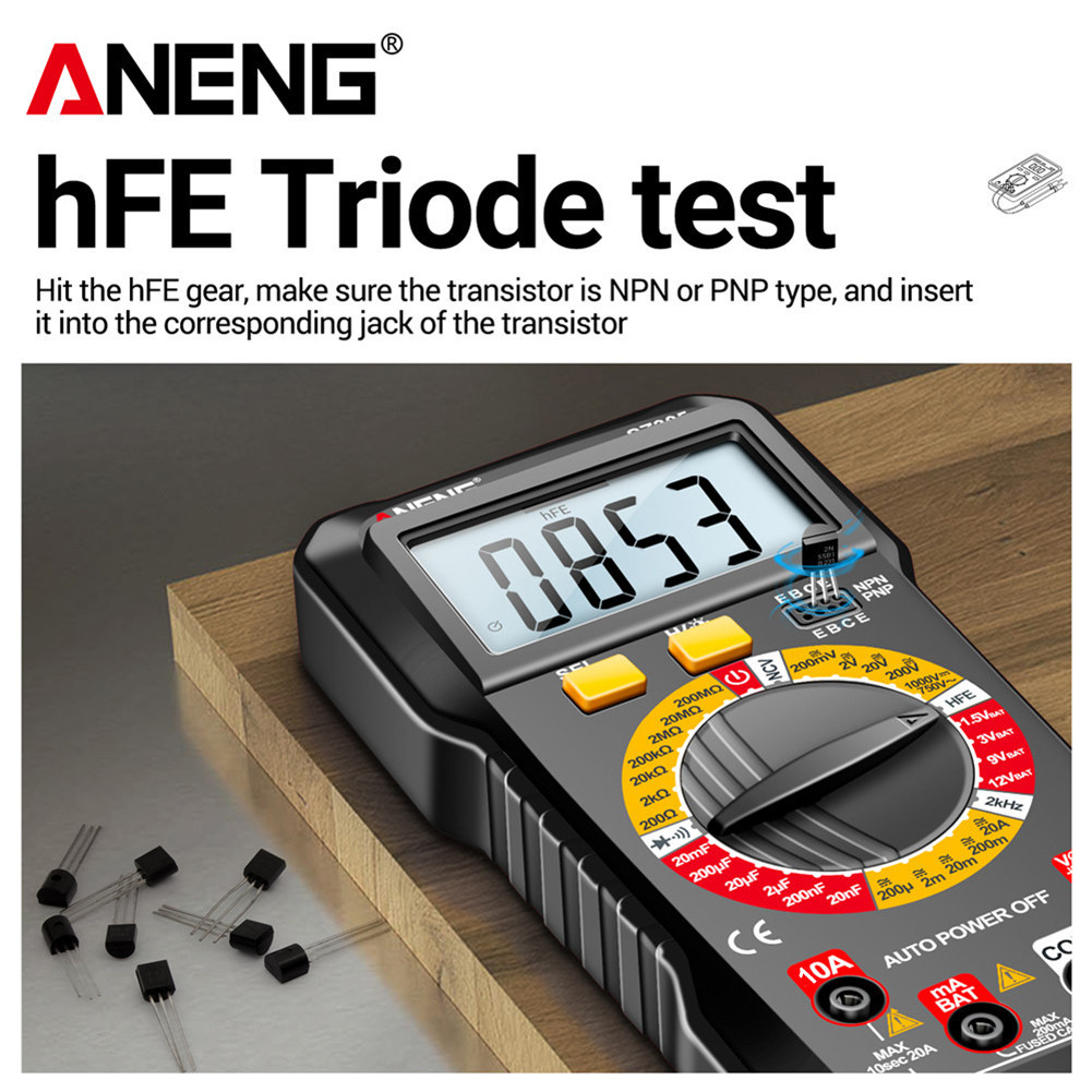 Intelligent Multimeter 1999 Counts AC/DC Voltage Tester Auto-Ranging ...