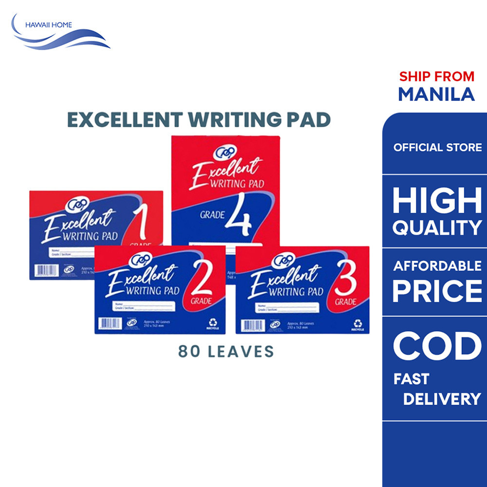 Hawaii Home Writing Pad Paper Intermediate, Grade 1-4 School Supplies 1 ...