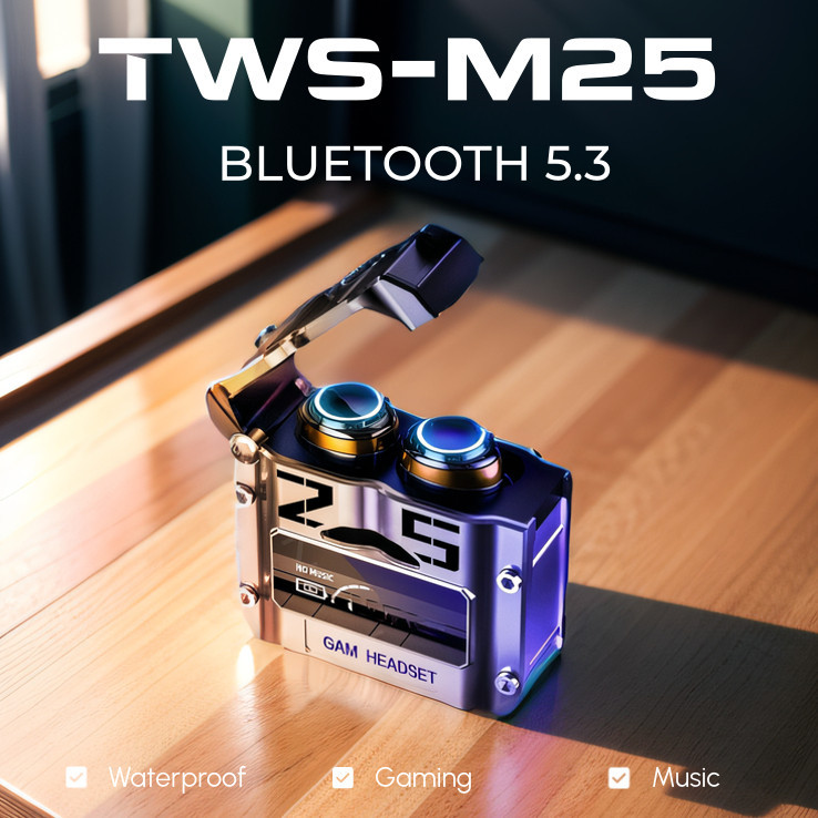 2024 NEW TWS M25 bluetooth earphone 5.3 Waterproof Wireless Headphone ...