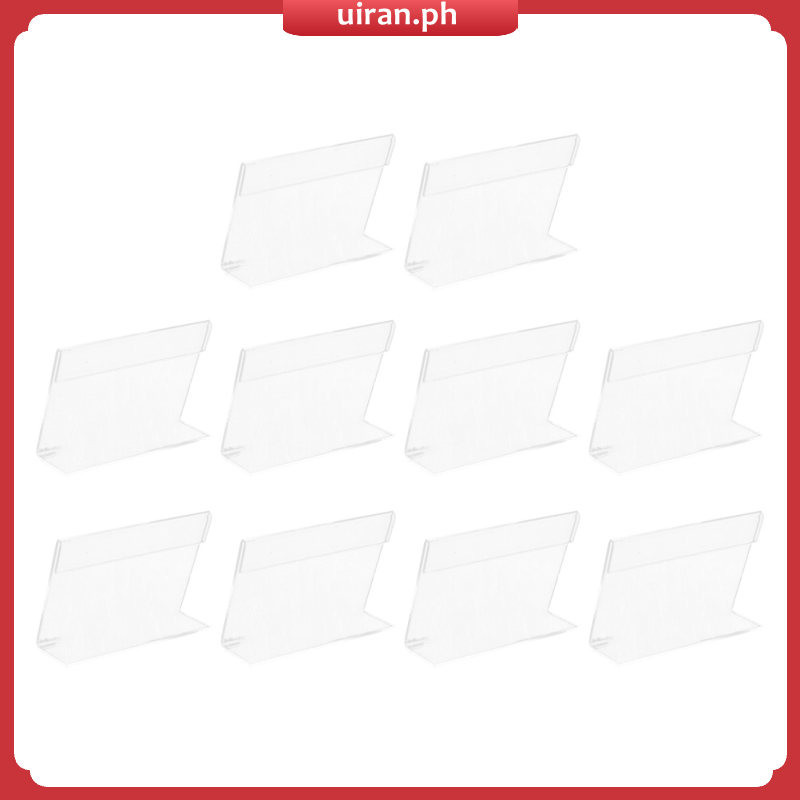 10 Pcs Sign Stand Tag Display Shelves Vertical Holder Acrylic Price ...