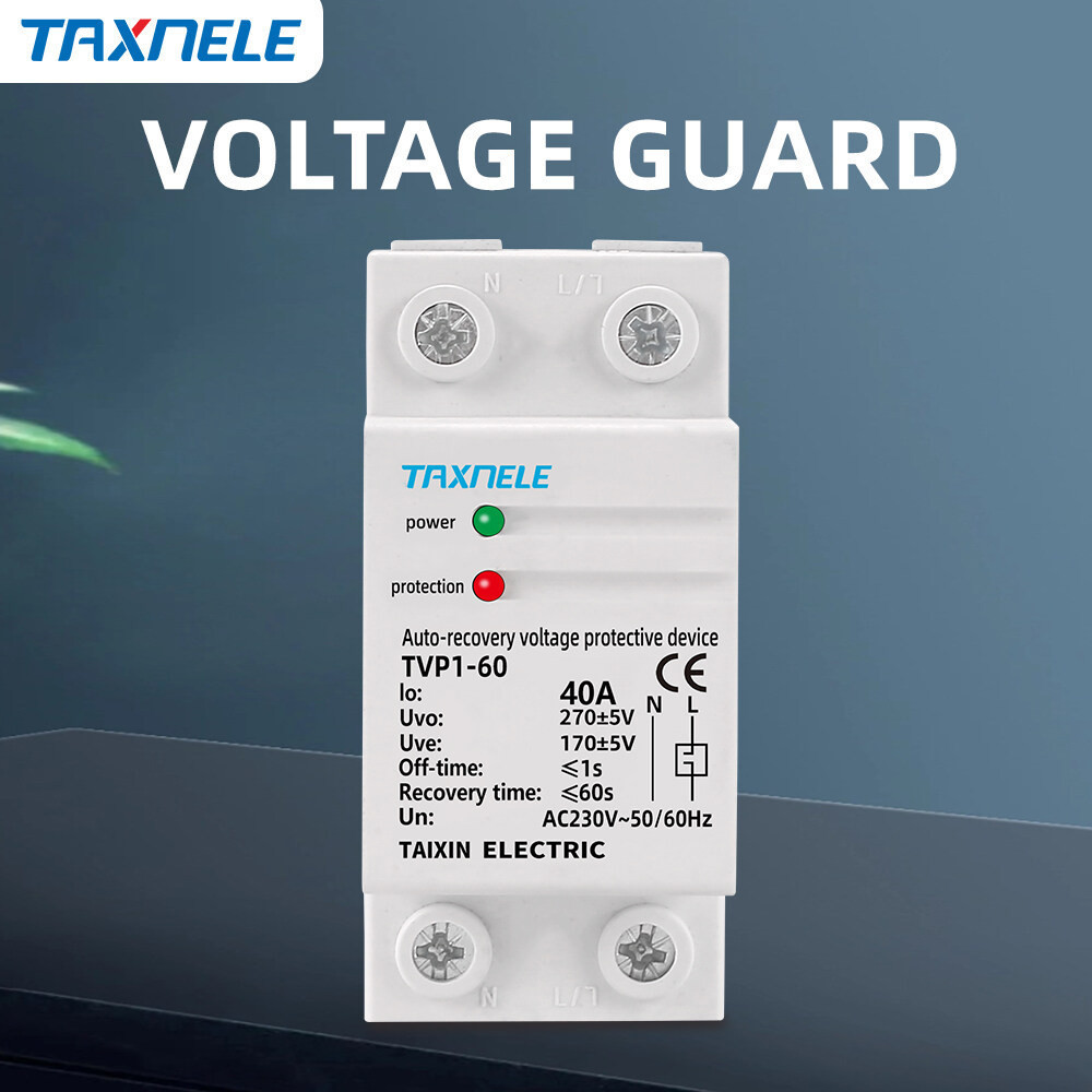 RS+230V AC 40A 63A Din Rail Auto Recovery Voltage Protective Over Under ...