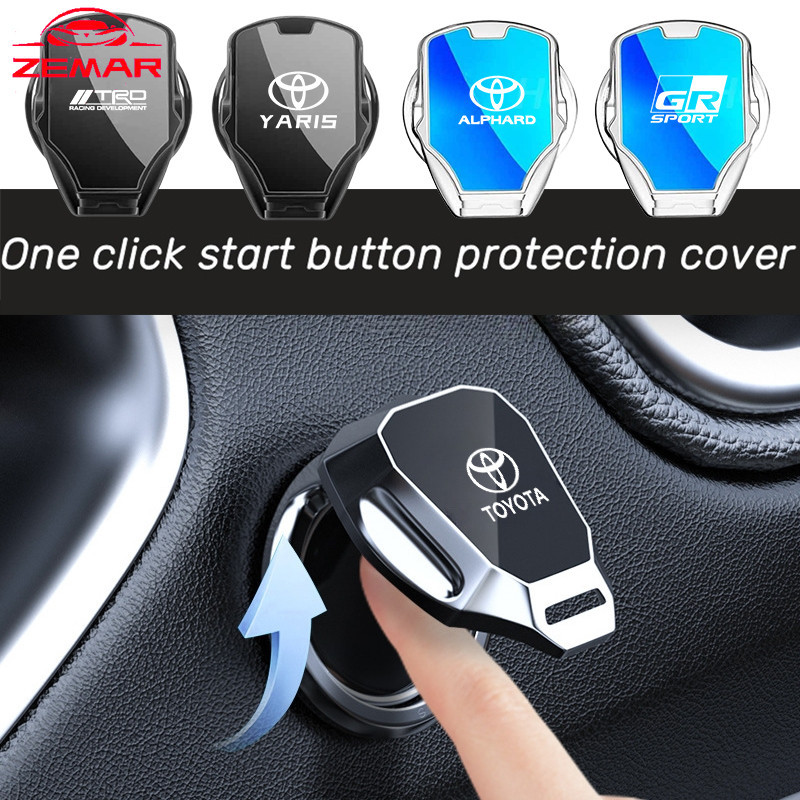 1pc Toyota Start Button Protective Cover New Zinc Alloy Scratch ...