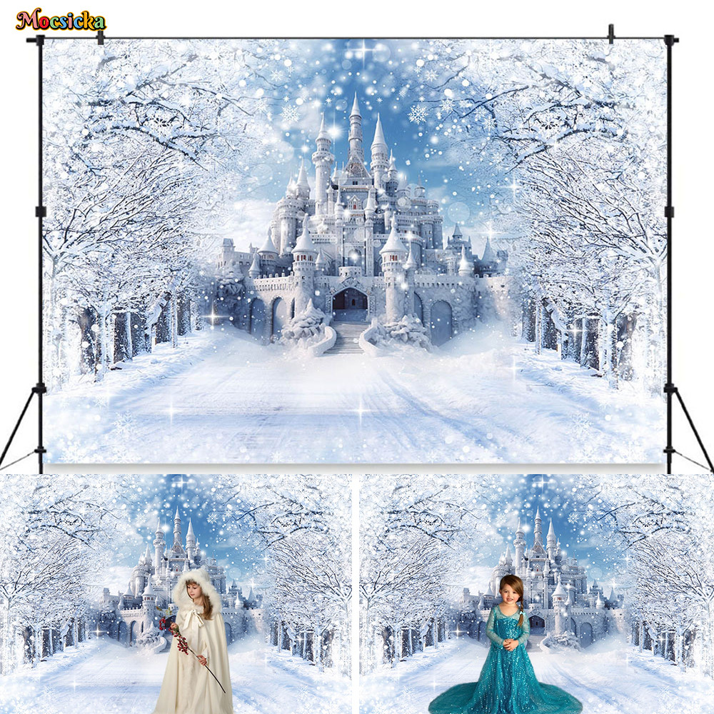 Frozen Castle Photography Background Princess Girl Birthday Party ...