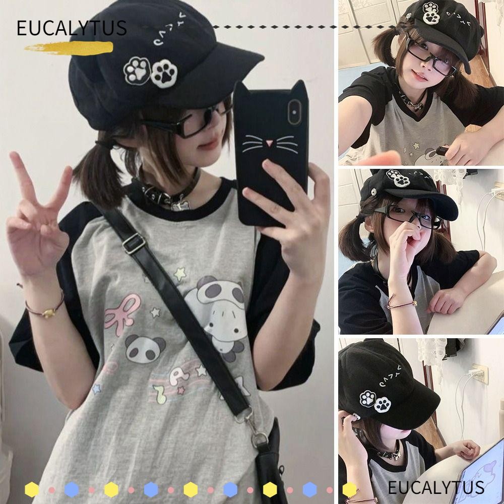 EUTUS Berets Caps, Cute Y2k Newsboy Hats, Cat Ears Lolita JK Travel ...