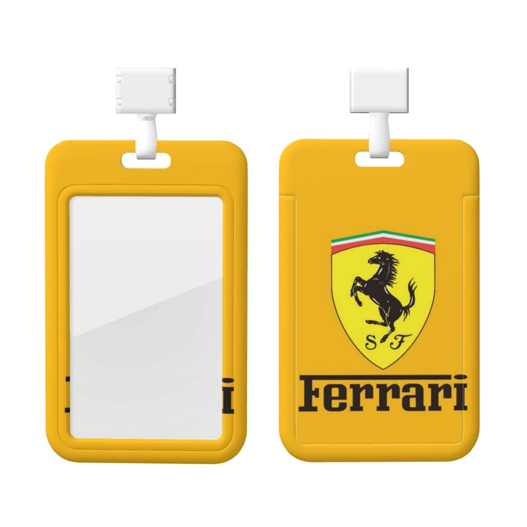 FERRARI ID Card Badge Holder Lanyard personalize Card Case Name Tag ...