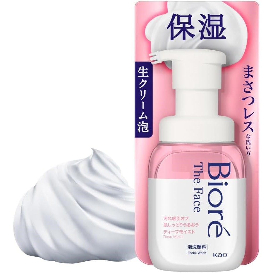 Biore The Face Deep Moist [Foaming Face Wash] [Contains Moisturizing ...