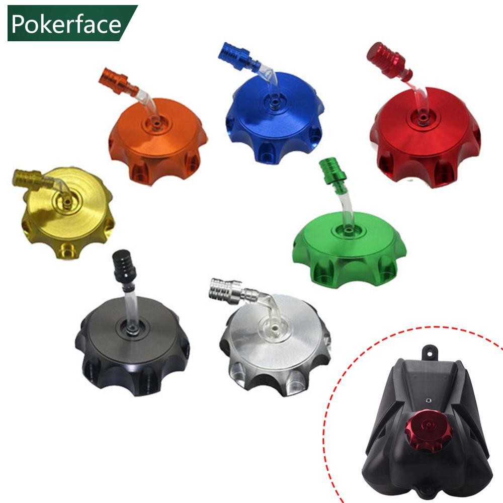 POKERFACE Universal CNC Motorcycle Fuel Tank Cap Aluminum For 70cc ...