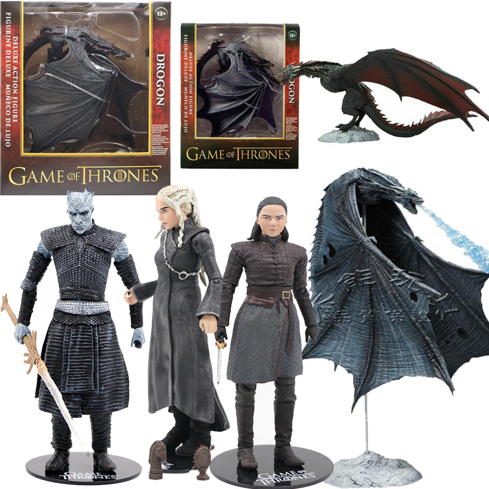 Action Figure Game of Thrones Jon Snow Drogon Daenerys Targaryen Night ...