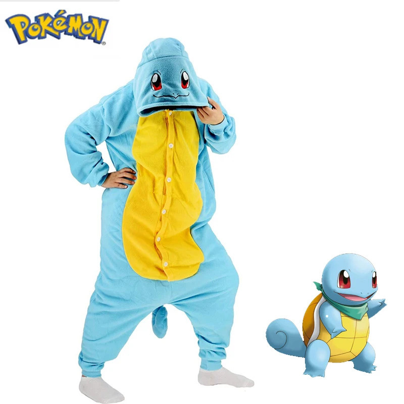 Pokemon Cosplay Pajamas Costume Halloween Squirtle Onesie Christmas One ...