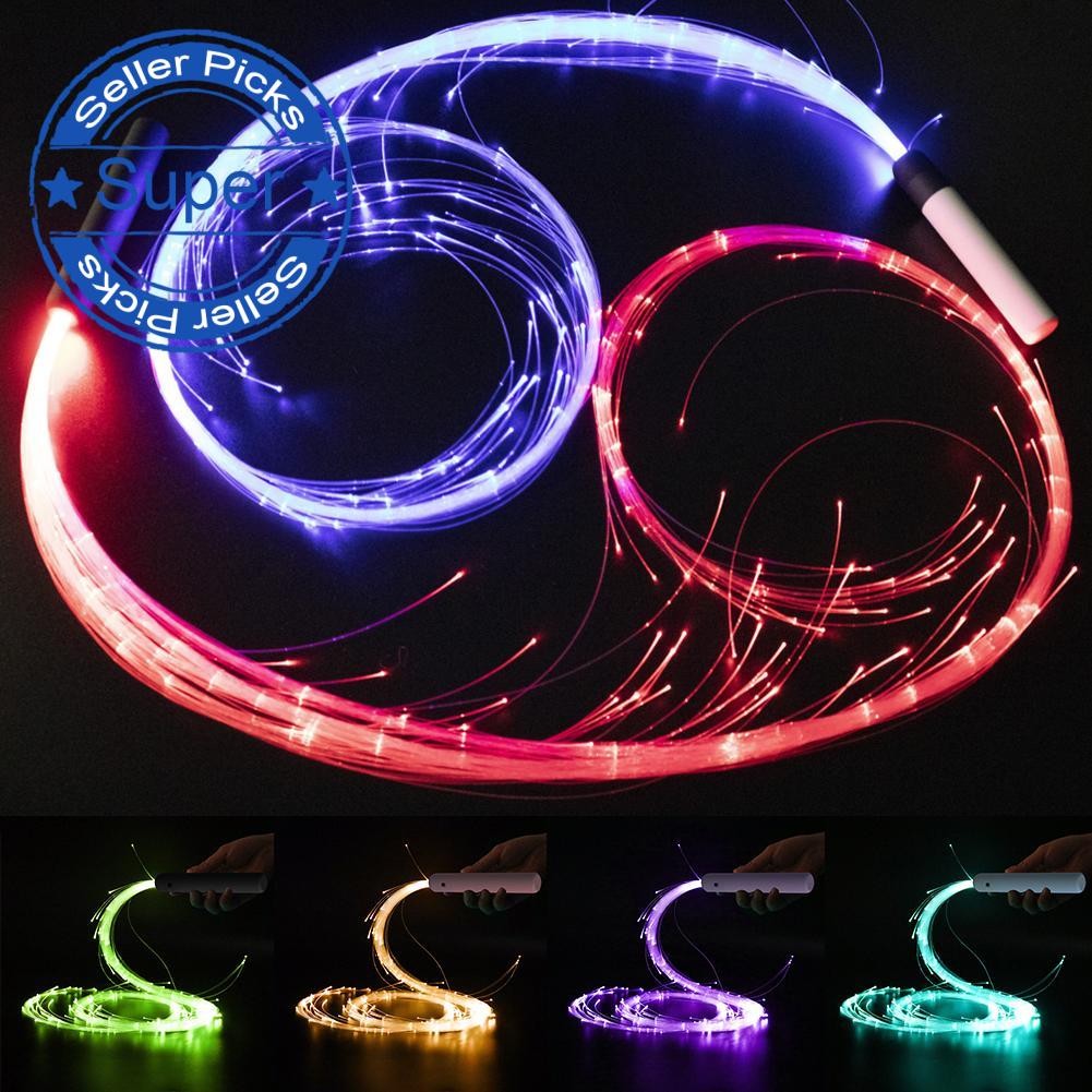 Colorful Led Light Flash Whip Fiber Whip Party Props Degree Rotating ...