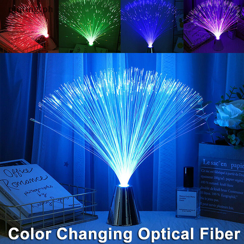 PP Multicolor LED Fiber Optic Light Night Lamp Christmas Wedding ...