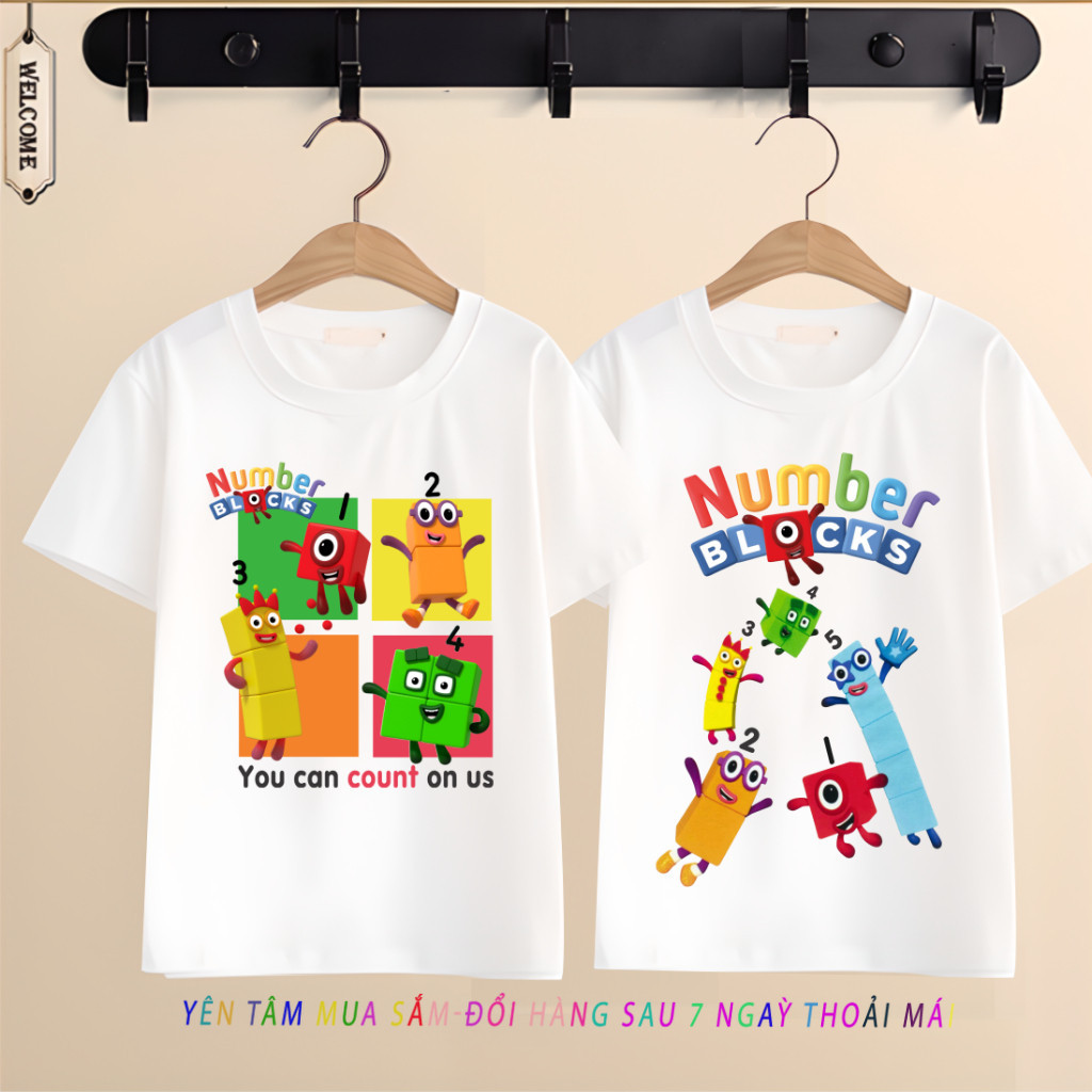 New Numberblocks T-Shirts To Learn Counting For Boys And Girls | Shopee ...