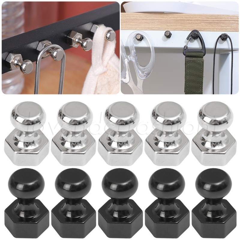 Magnetic Pushpins Hook - Multifunctional Hexagon Thumbtack - Wall ...
