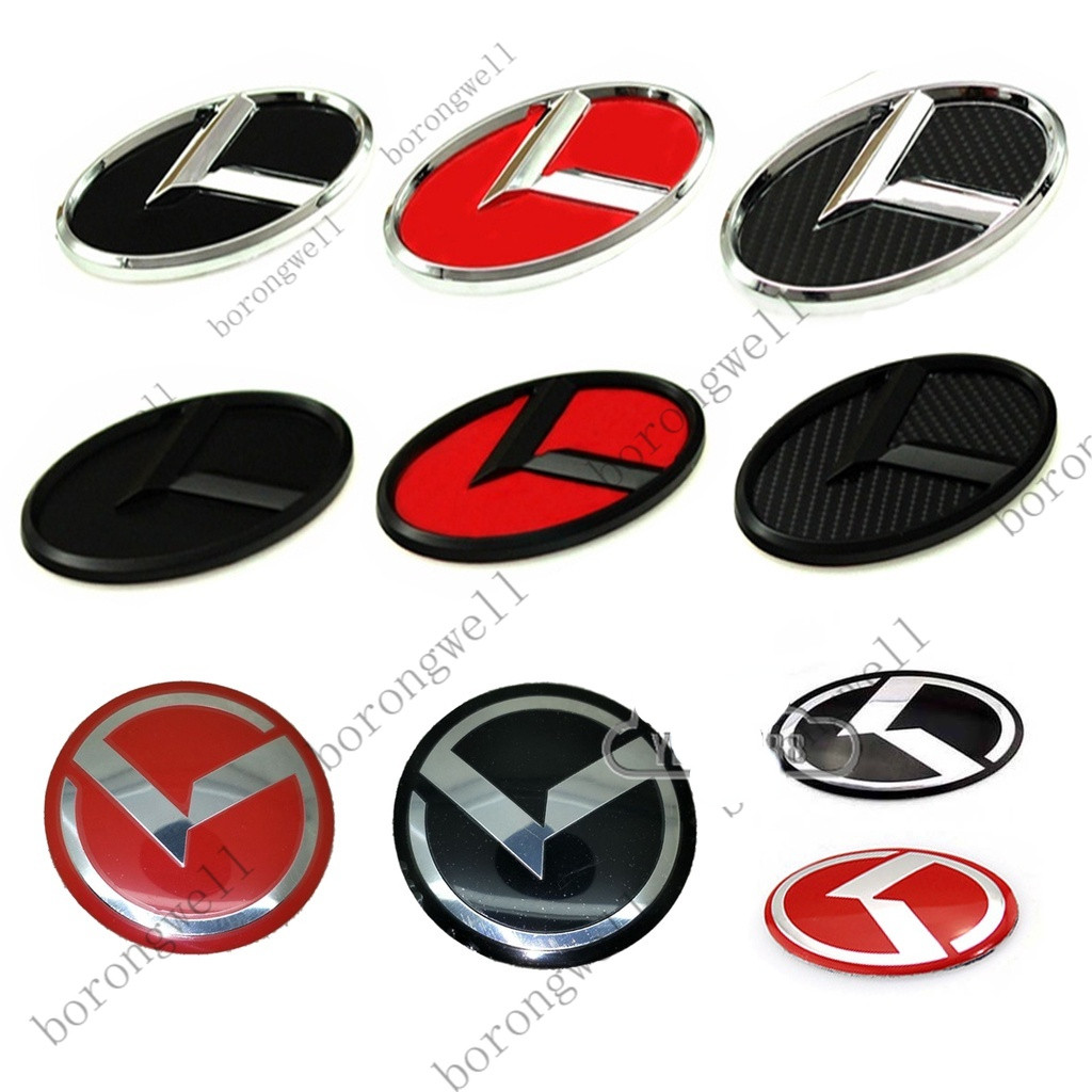 KIA Logo Car Front Grill Emblem Sticker Rear Trunk Emblem Badge Auto ...