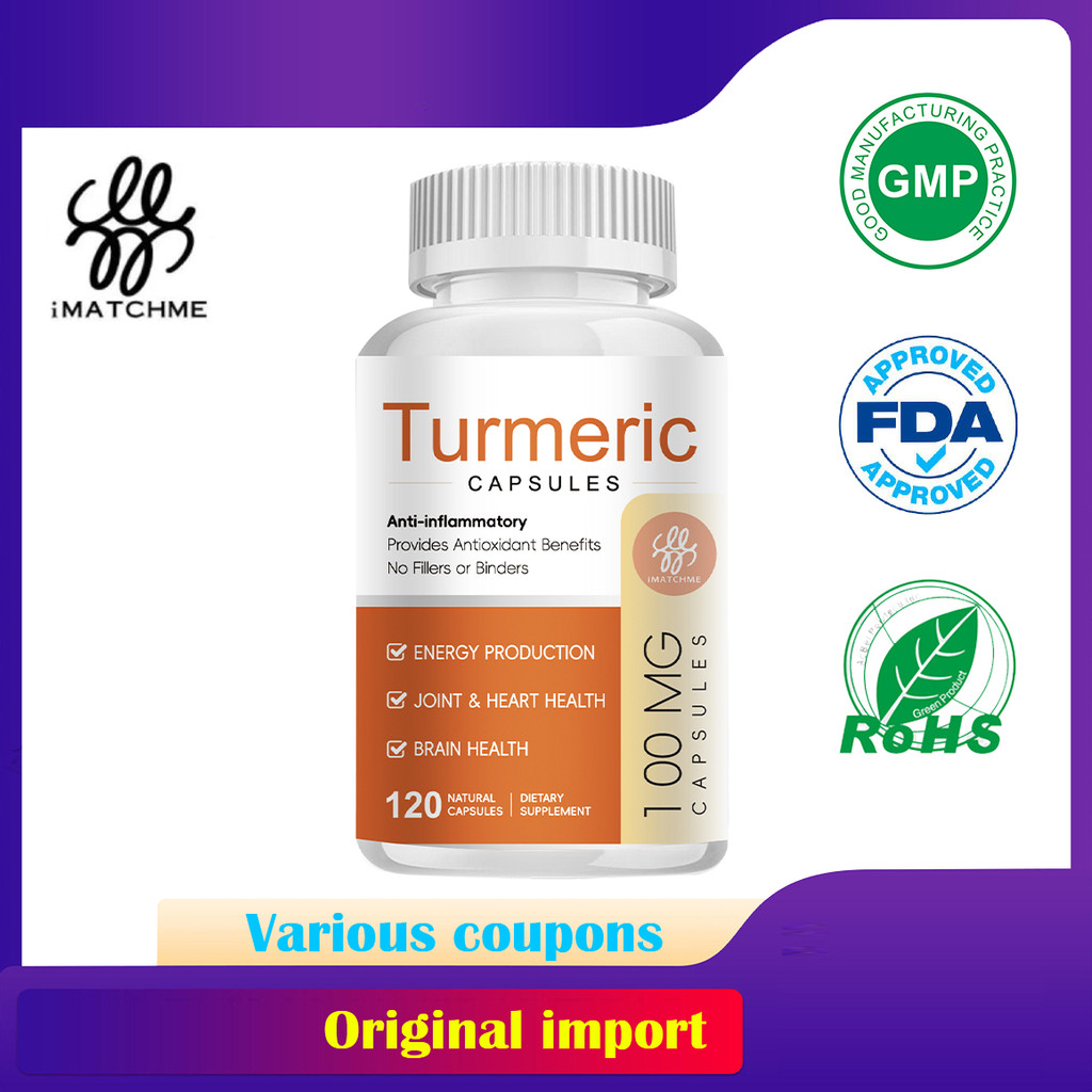 iMATCHME Natural Turmeric Curcumin Capsules Lipid-lowering, anti-tumor ...