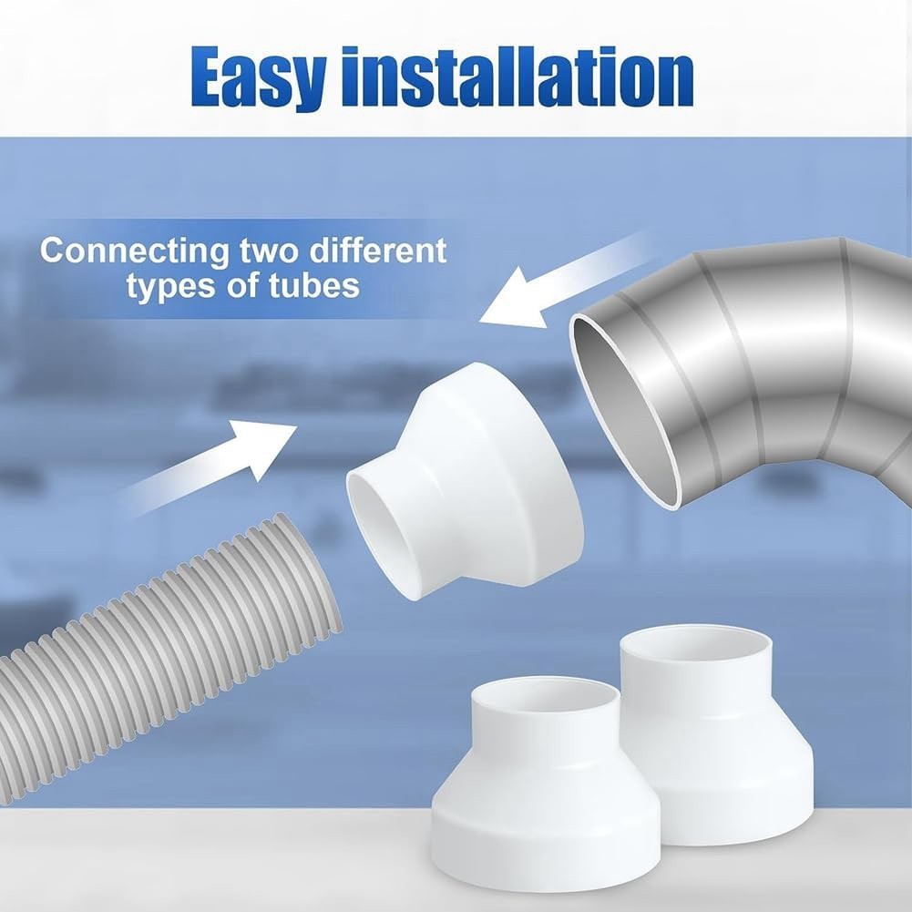 Durable High-quality thickened ABS Ventilation Pipe Reducer Adapter for ...