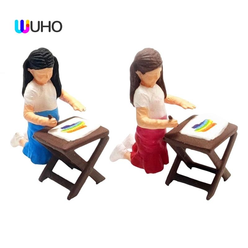 [WUHO] Drawing Girl Figure Diorama Character 64 People Figures ...