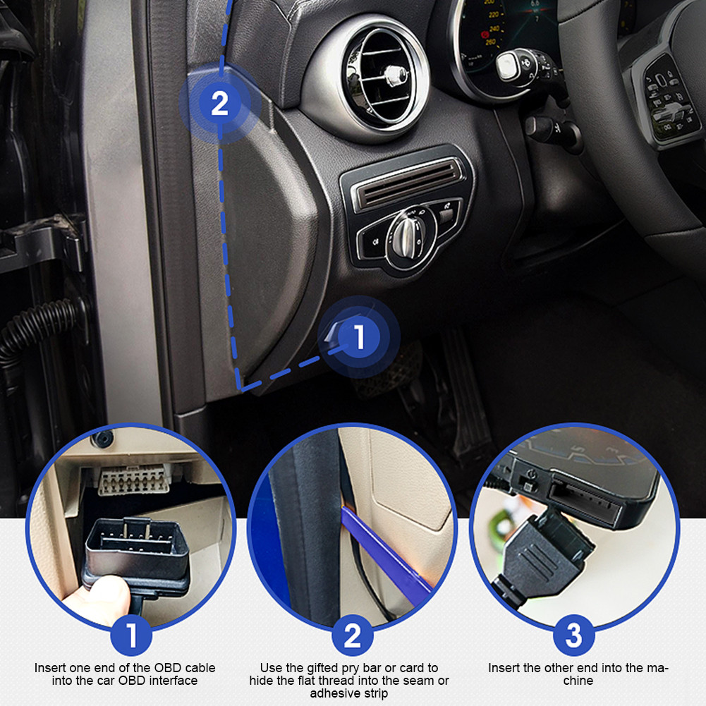 Car OBD2 Head Up Display with Phone Number Sticker Overspeed Warning ...