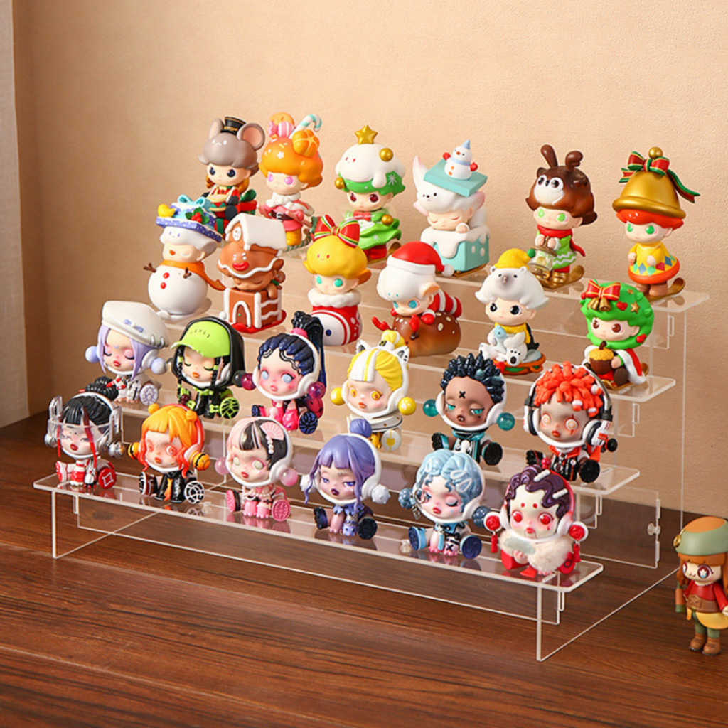 5Layers Acrylic Display Stand POP Labubu Doll Collection Showcase DIY ...