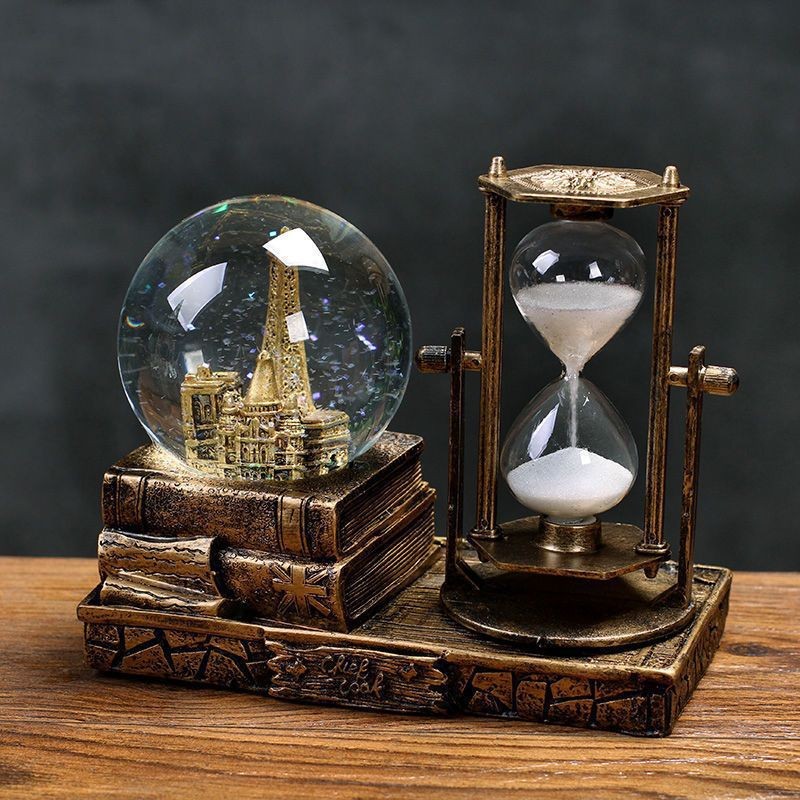 Yo-Fun LED Crystal Ball Hourglass Decor Snow Globe 30 Second Timer Home ...
