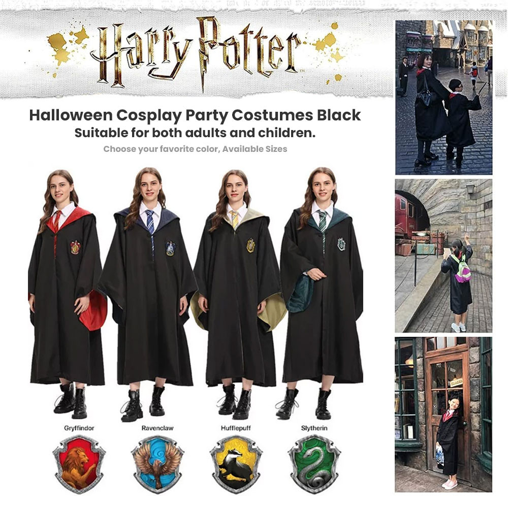 Homeflix Christmas Halloween Themed Hooded Cloak Adult Teens, Black ...