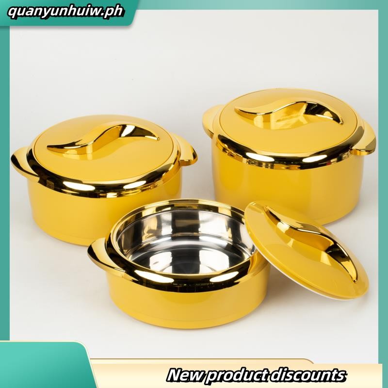 3pcs Set Food insulation box 1500ML/2000ML/2500ML Food Warmer Thermal Insulated Hot Pot Ramadan ...