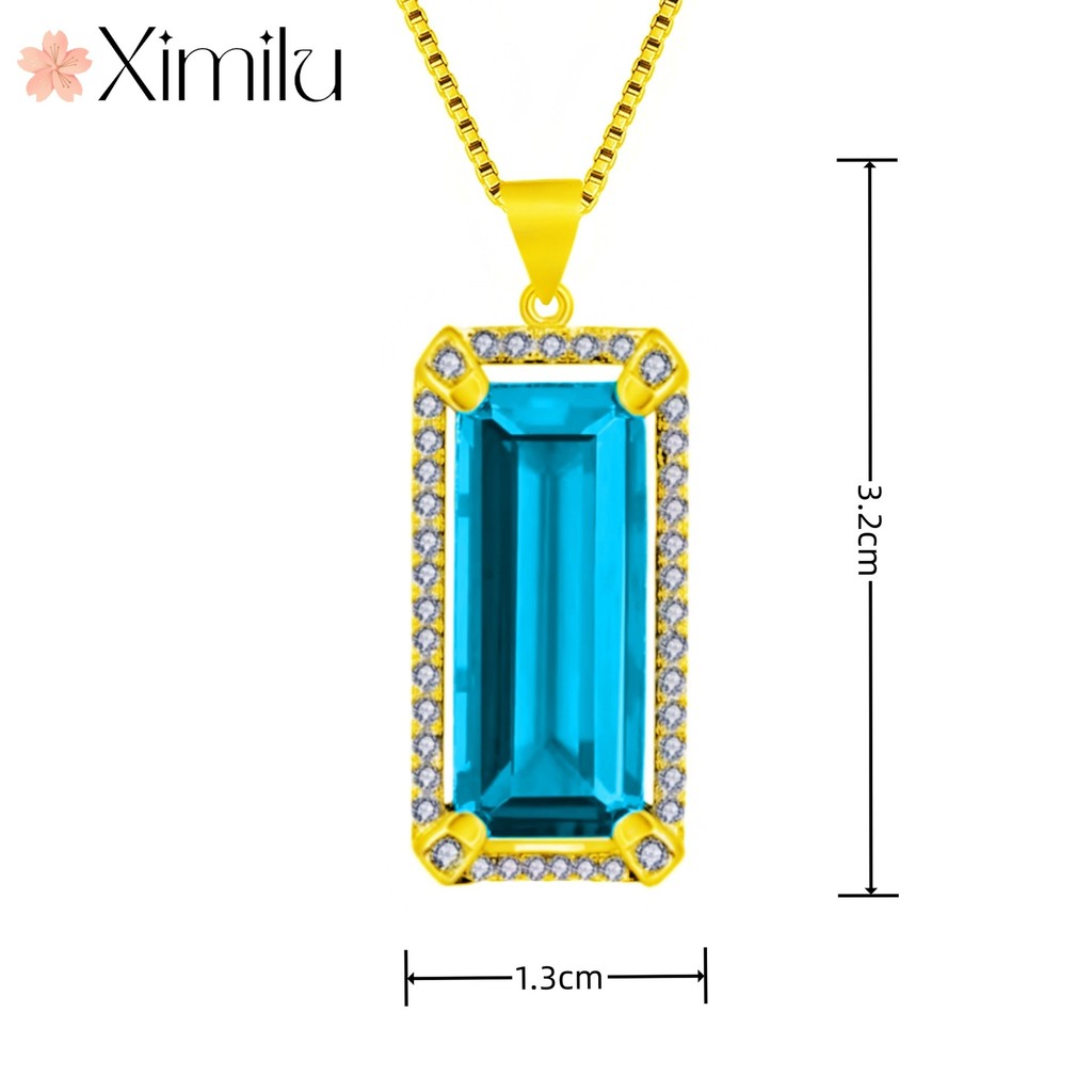 Original Multicolor Sea Blue Topaz Colorful Diamond Rectangular Diamond ...