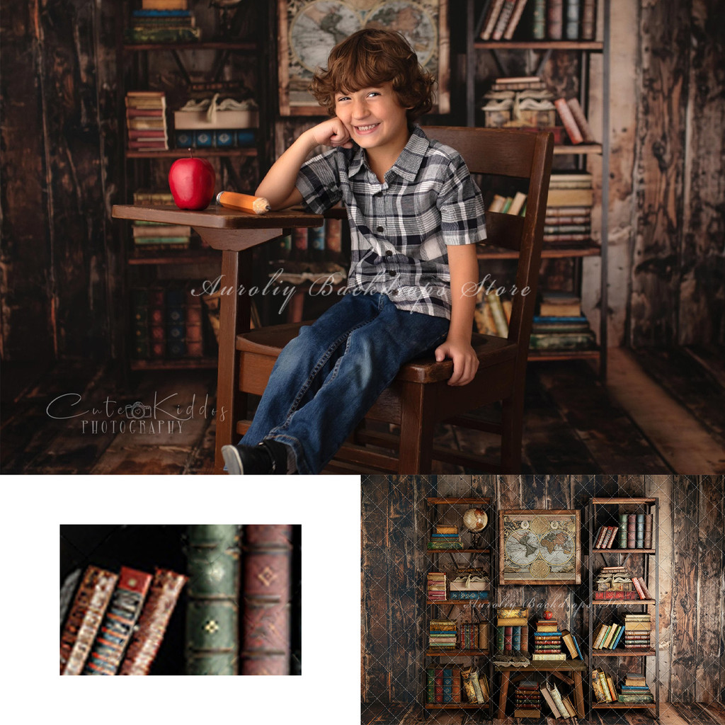 Library Backgrounds Graduation Ceremony Kids Adult Photography Props ...