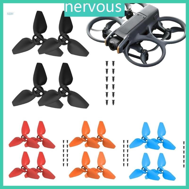 NERV 4Pcs Drones Propellers Low Noise Replacement with Screws and ...