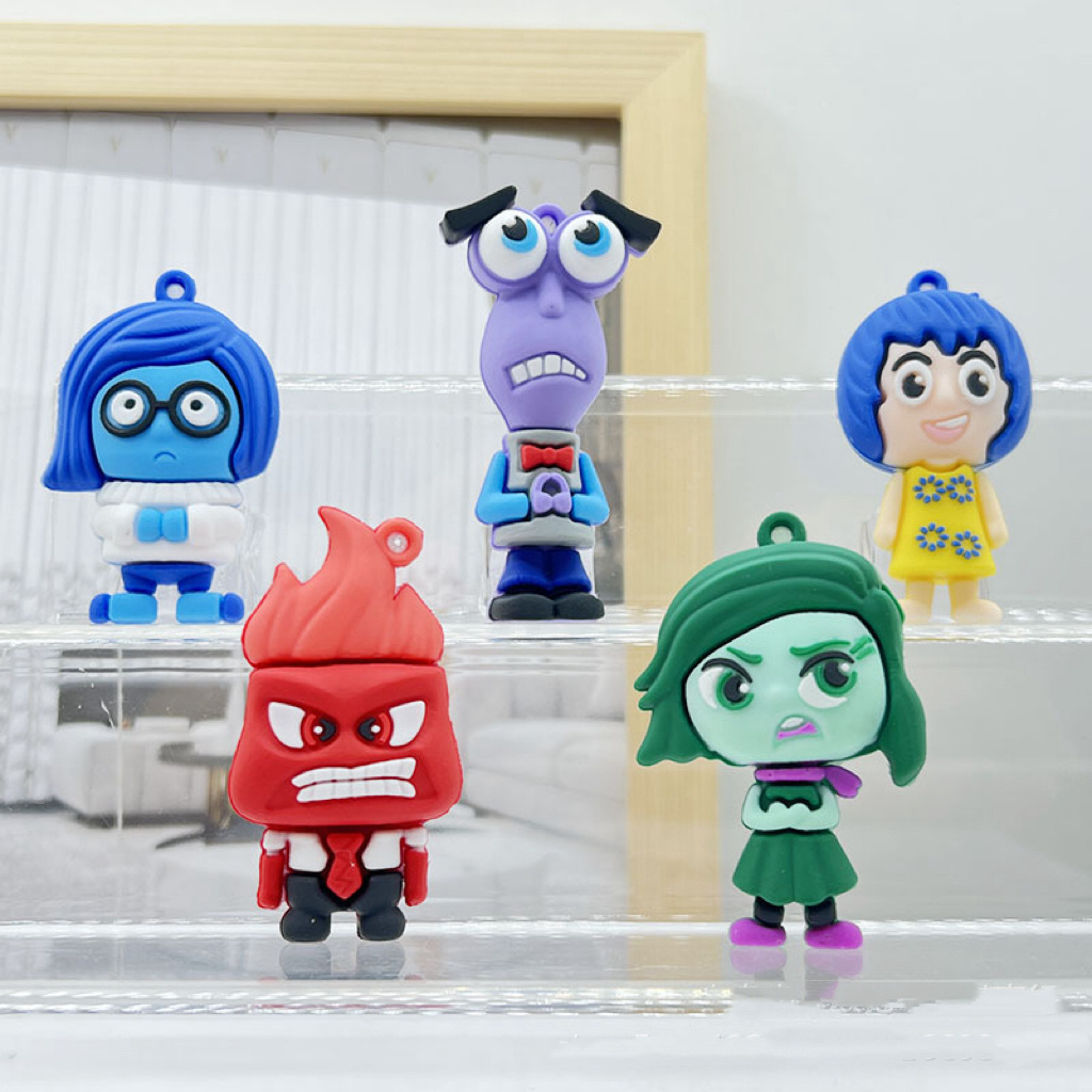 New Inside Out Keychain Anime Cartoon Character Keychain Bag Charms ...