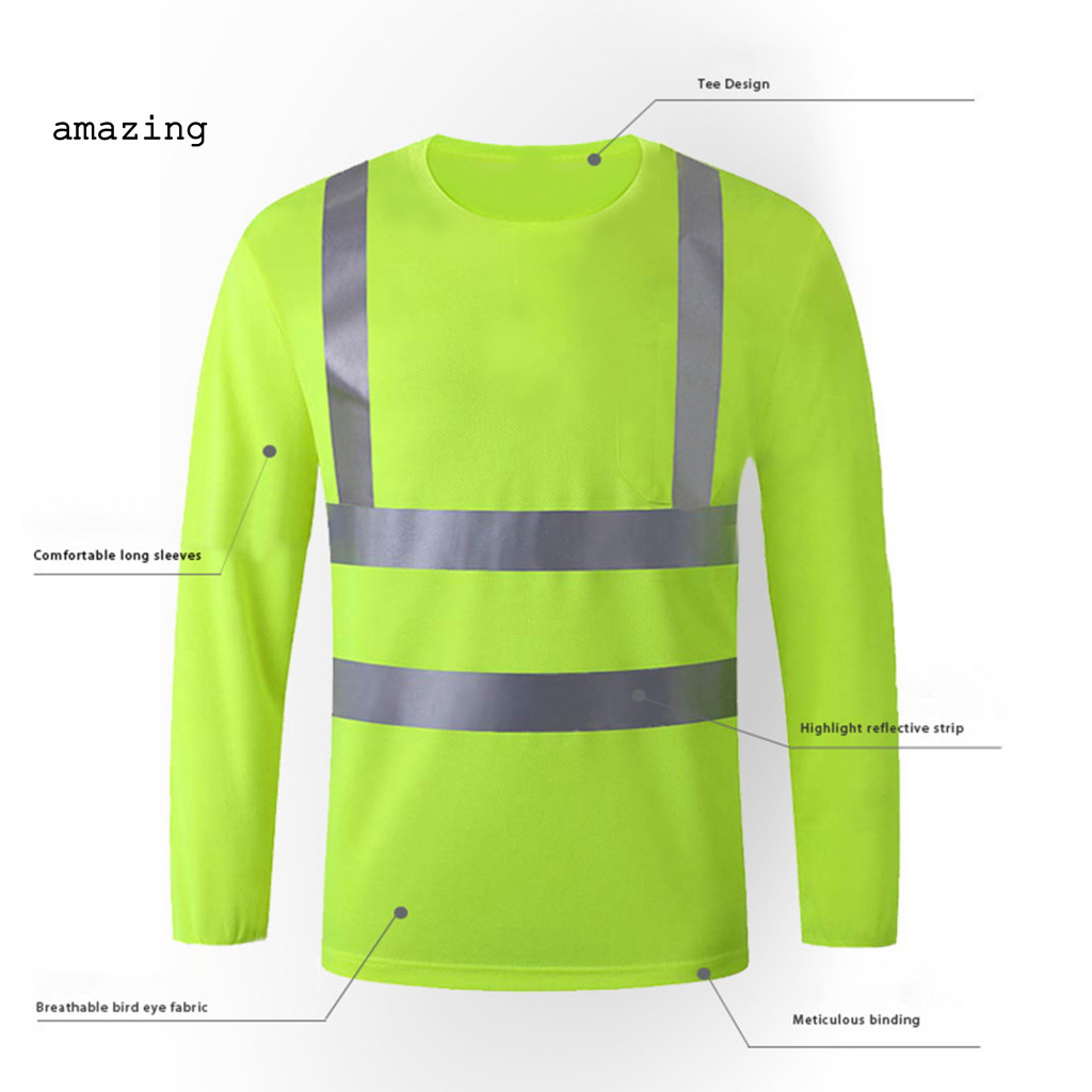 [AM] Reflective Running Apparel Reflective Long Sleeve Shirt High ...