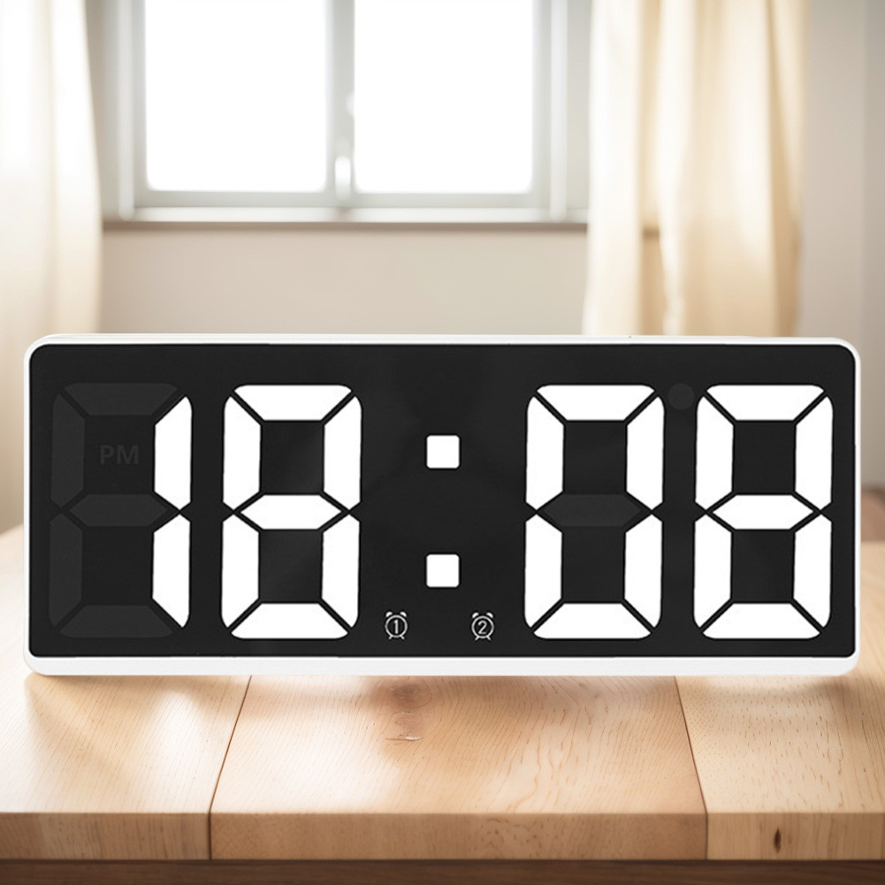 LED electronic alarm clock student plug-in dual-purpose small alarm ...