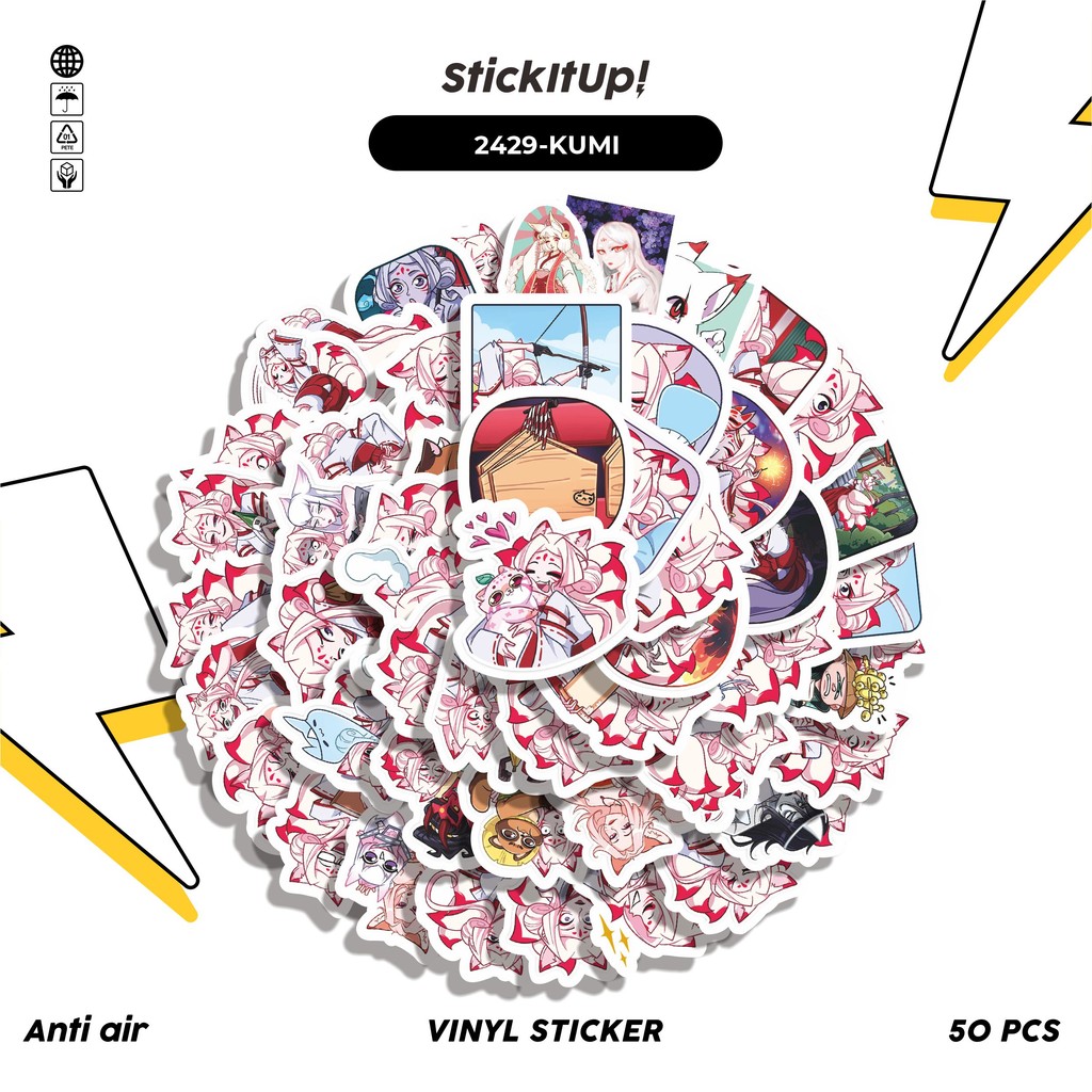 50 Pcs Sticker PACK FUNNY KUMIKO FOX Sticker PACK 01 Cute Aesthetic ...