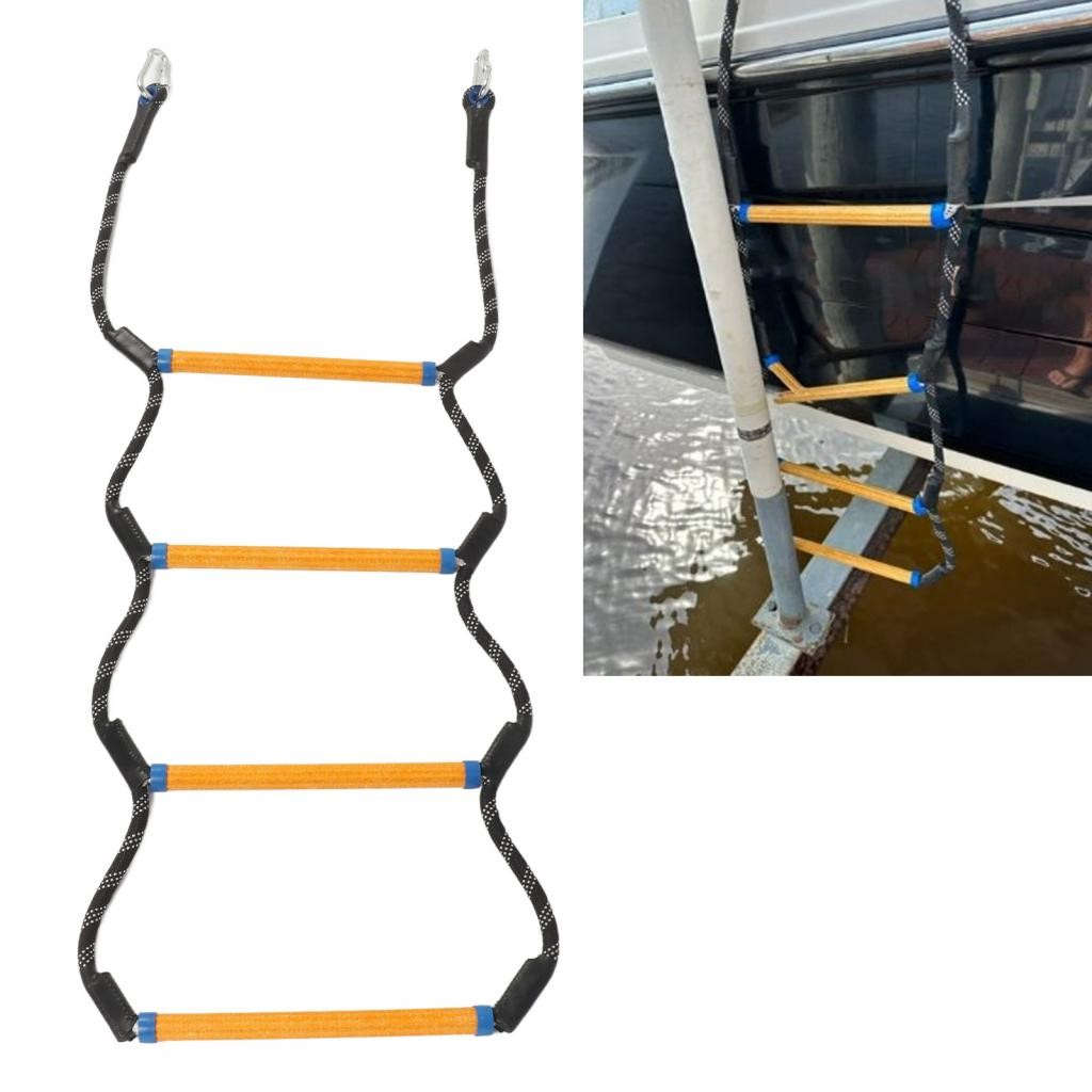 Ilike Marine Boarding Rope Ladder Sturdy Reliable 400 Lbs Portable Anti ...