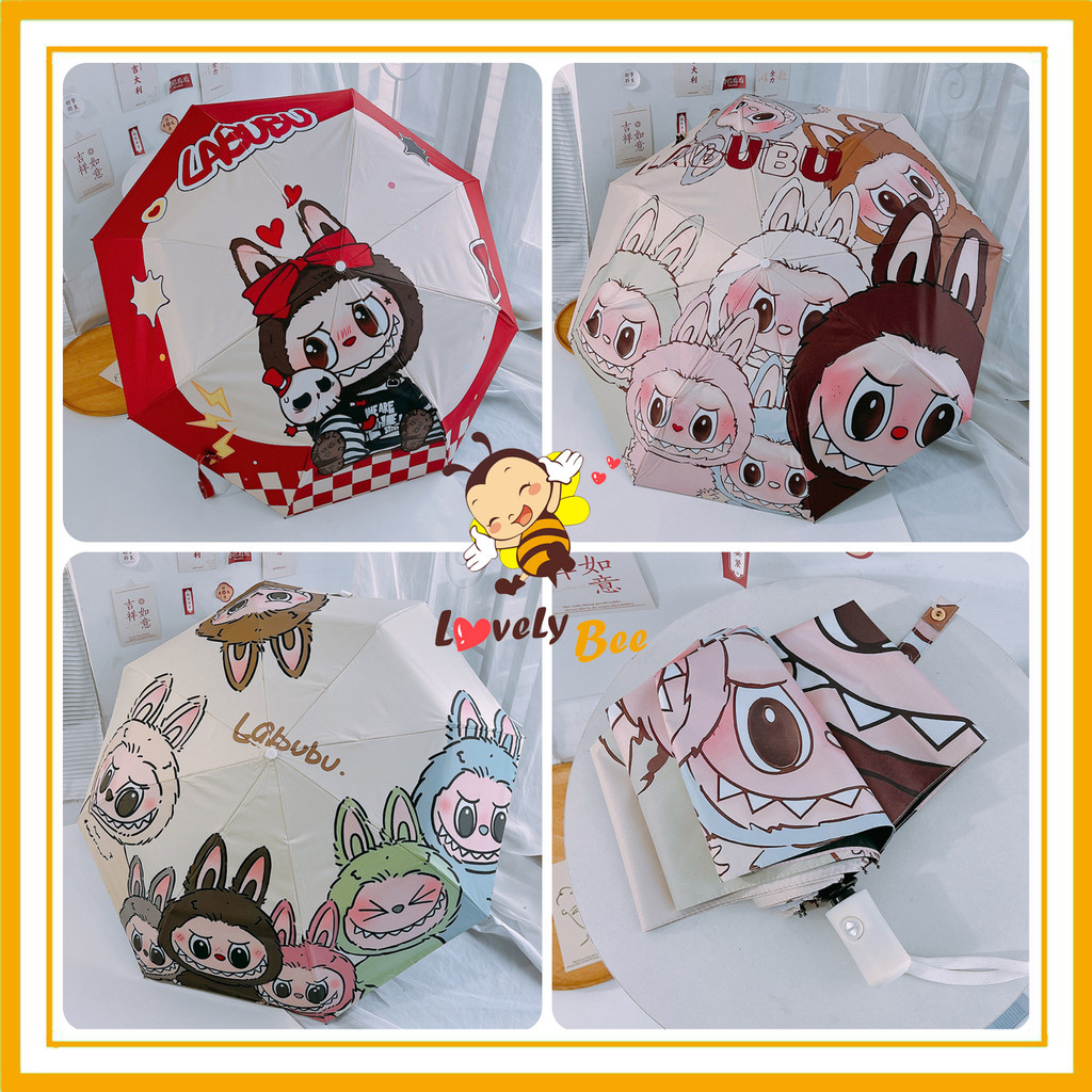 Labubu Automatic Folding Umbrella - High Quality Lovely Labubu Pattern ...