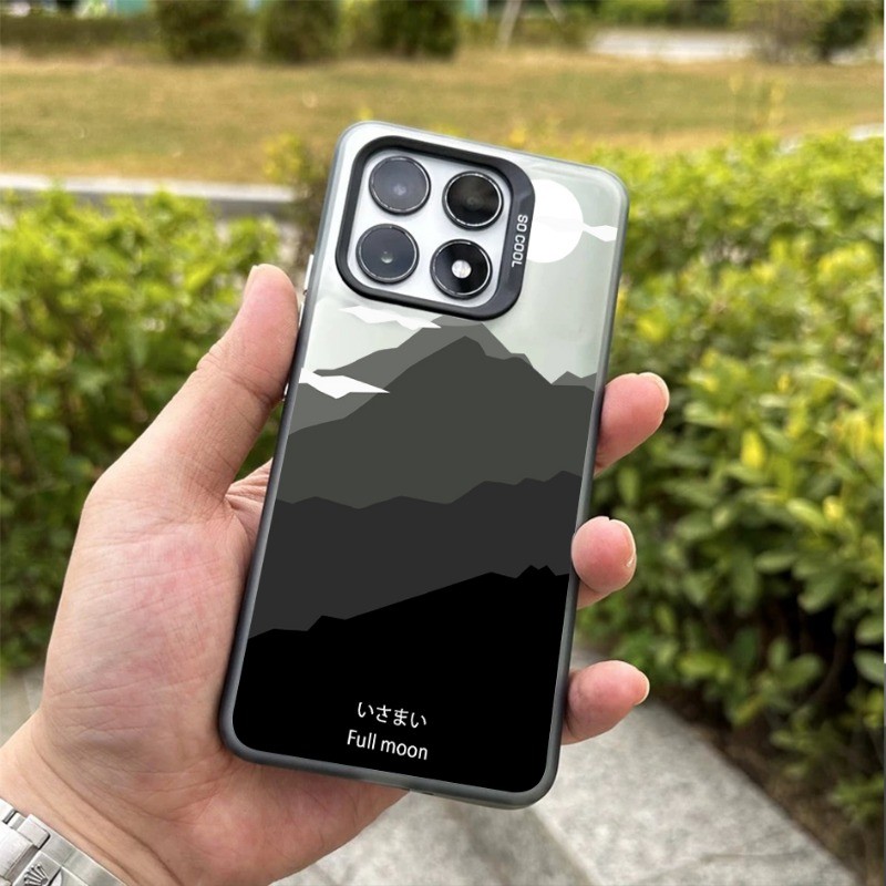 For POCO X6/F6/F5/F4 GT/F3 Pro Fashion Simple Ink Painting Mountain ...