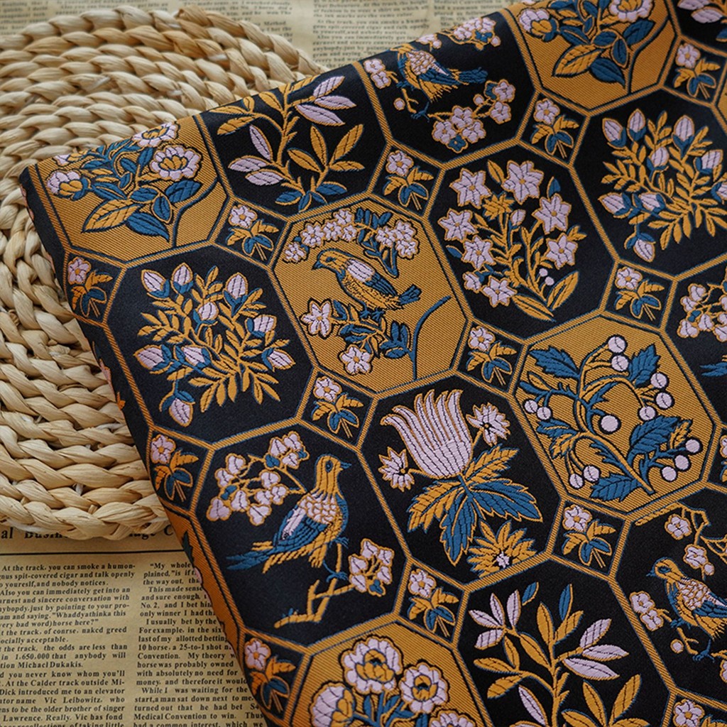 Classical flowers and birds texture fabric DIY Chinese cheongsam ...