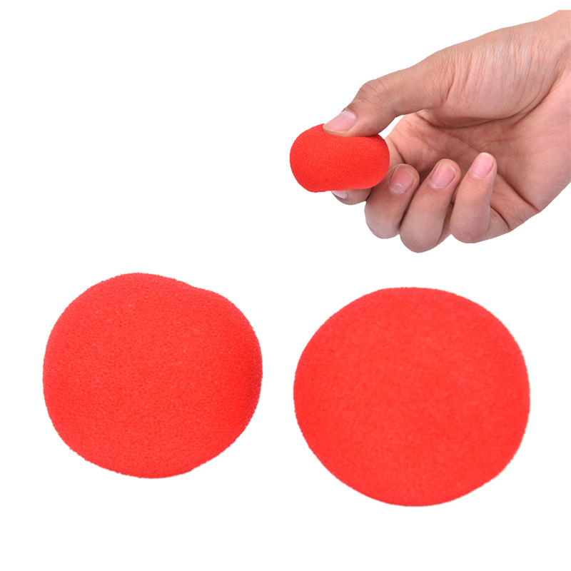 coloradoao New 1 Pack 4.5cm Finger Magic Props Soft Red Sponge Ball ...