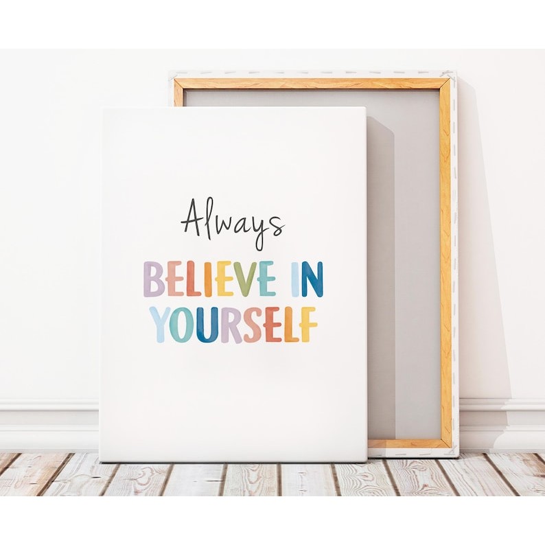 Always Believe in Yourself Positive Affirmation Growth Mindset ...