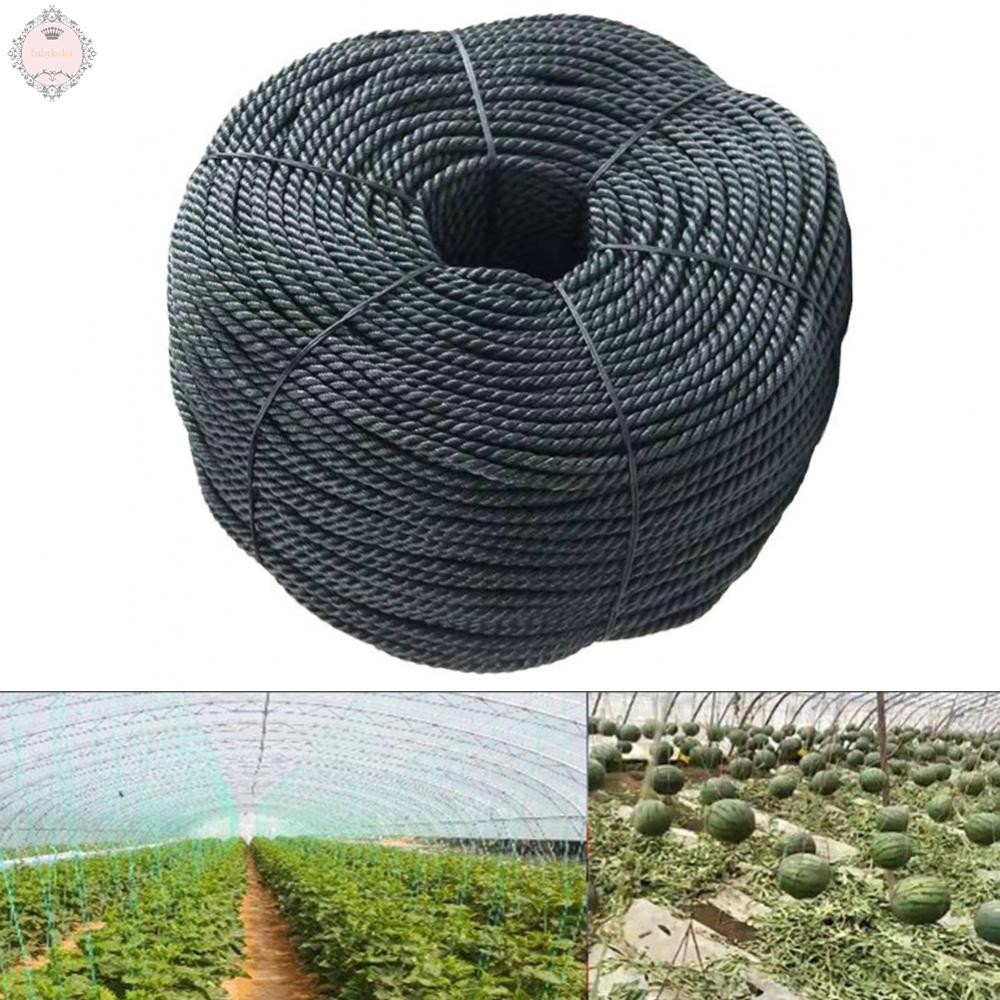 Black Poly Rope Moisture Resistant Reliable Material UV Resistant HDPE ...